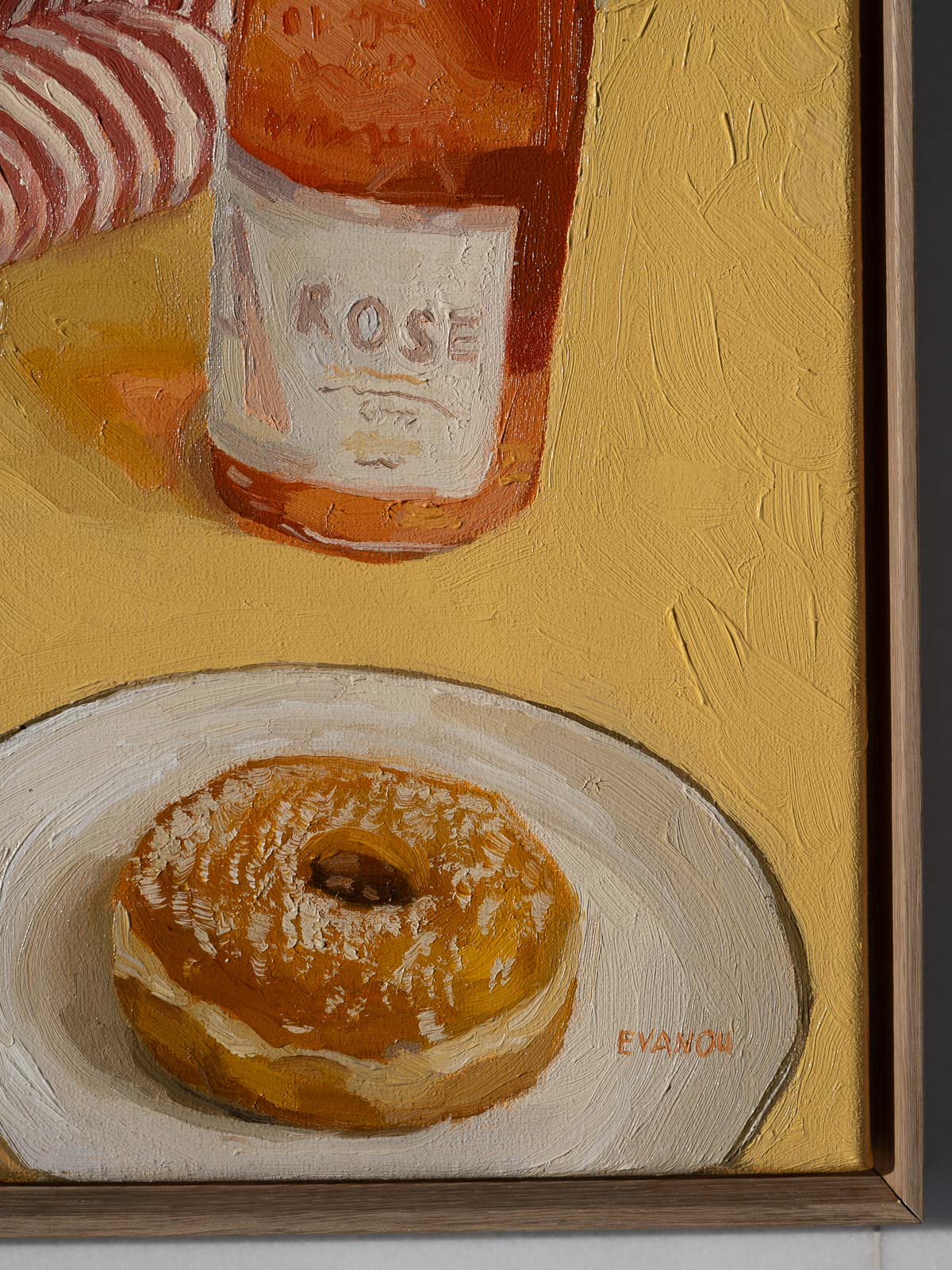 Donut and Rosé - Original Painting – Evanou Art